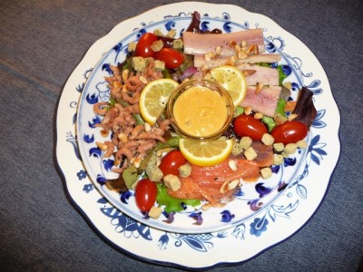 Trio van vis met zalm, paling en Hollandse garnalen - Online Recepten ...